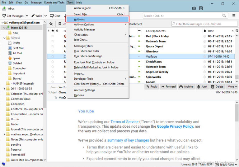 How to Transfer Windows Live Mail Folders to Thunderbird